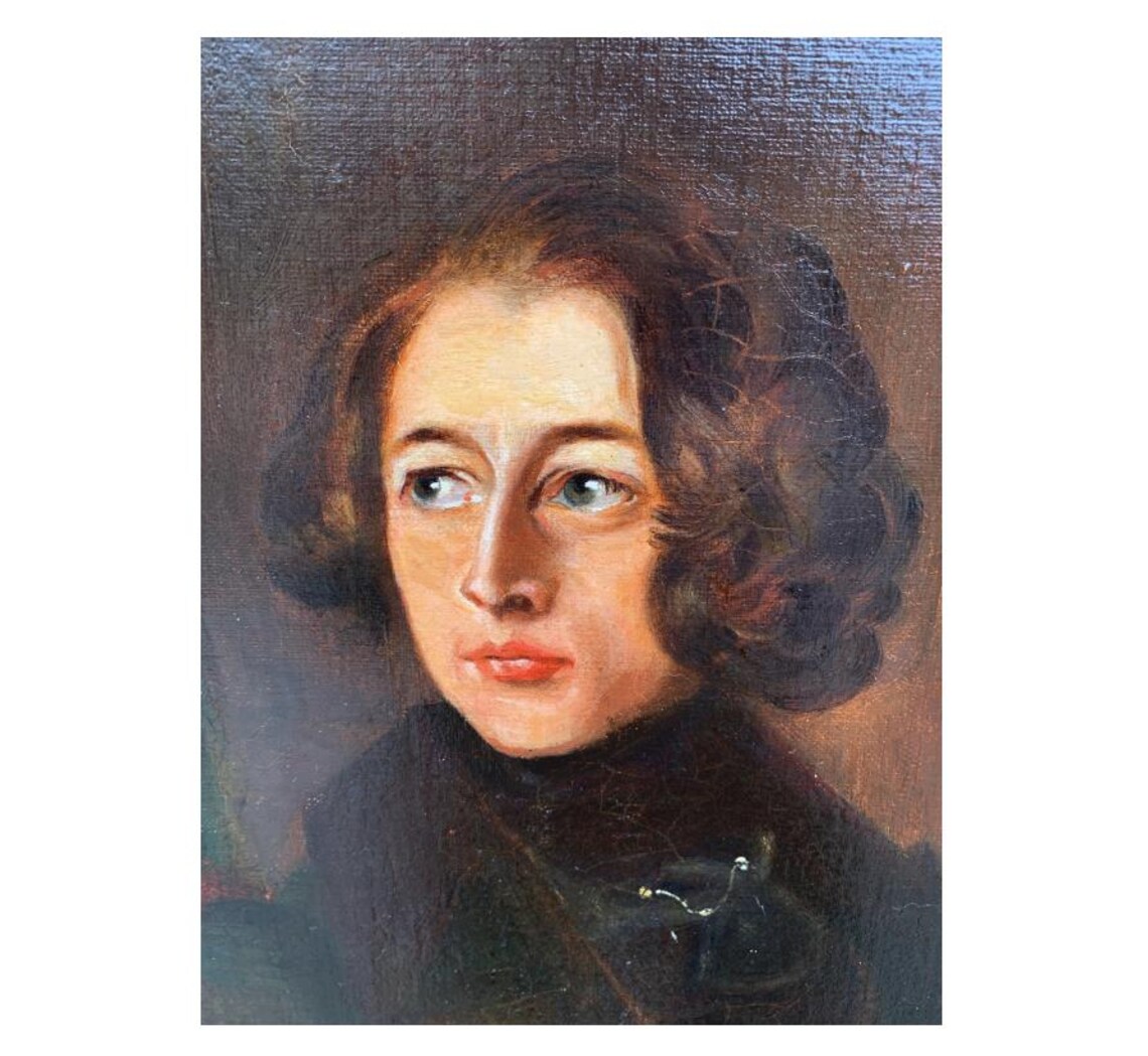 19th Century British Portrait of Sir Charles Dickens Seated in an ...