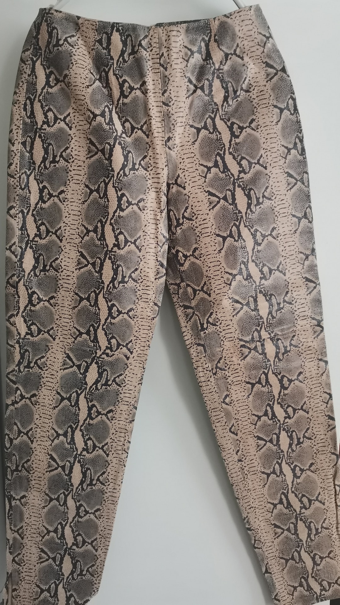 Fab Python Print Leather Pants With Slits. US6. NWT. Chic. - Etsy
