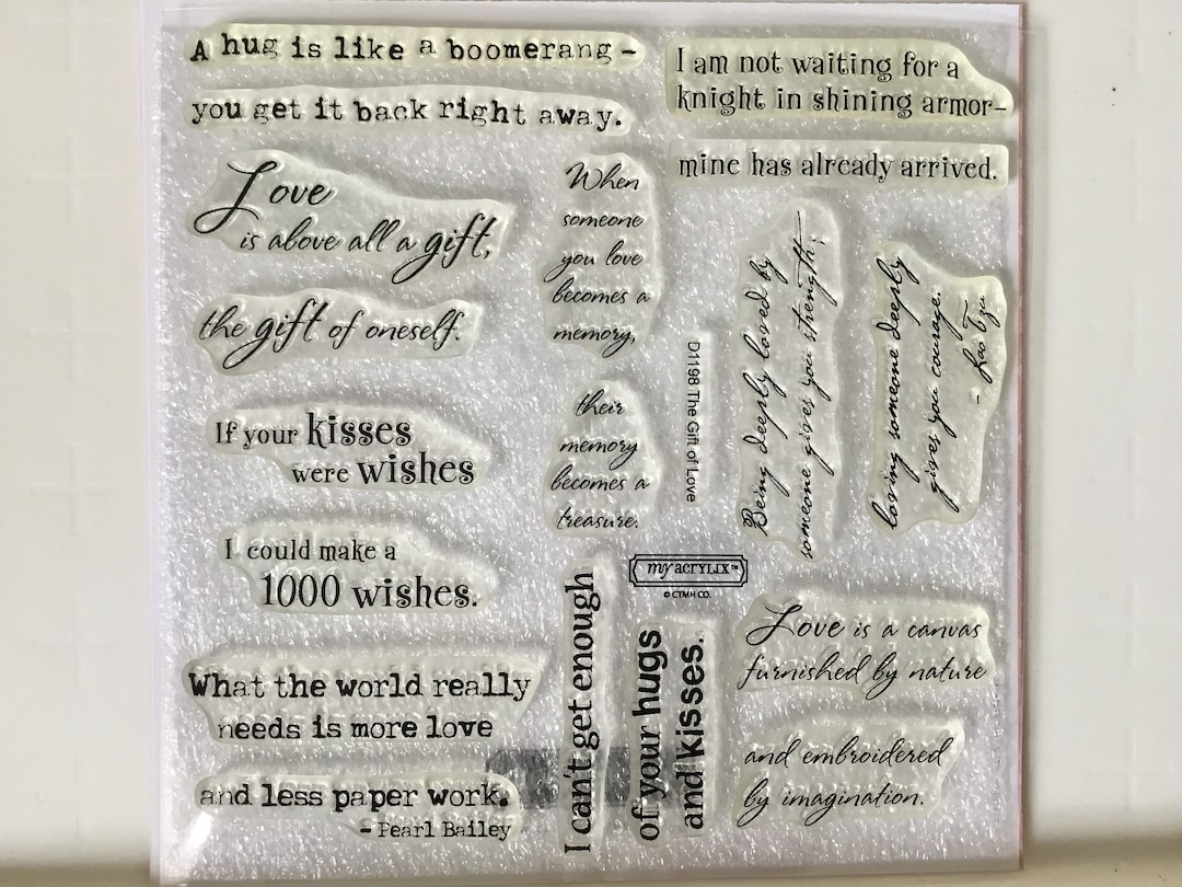 Clear Acrylic Stamps- Love Quotes - Etsy