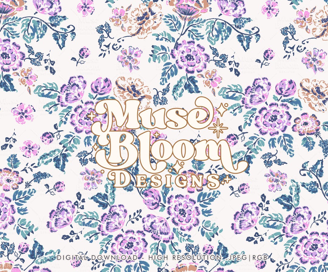 Spring Summer Floral Seamless Pattern File for Fabric Sublimation ...