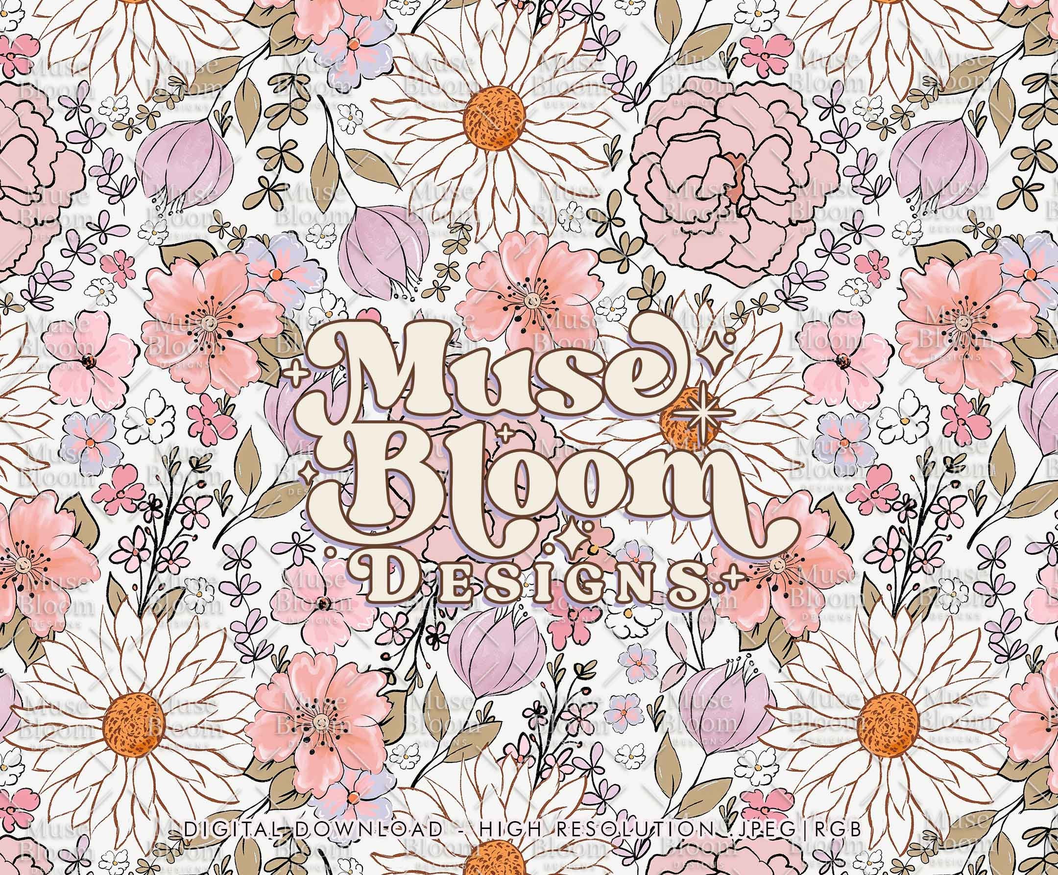 Spring Summer Boho Floral Print Seamless Pattern Repeating - Etsy