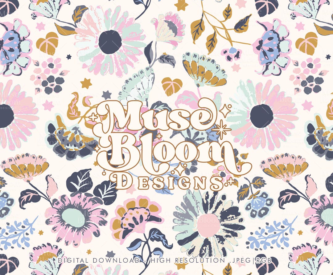 Spring Floral Seamless Pattern File for Fabric Sublimation - Digital ...