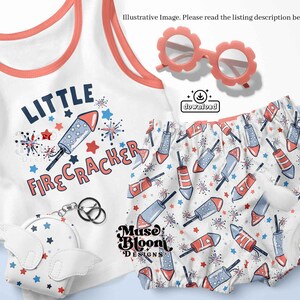 4th of July Firecrackers Seamless Pattern Repeat File Kids Fashion ...