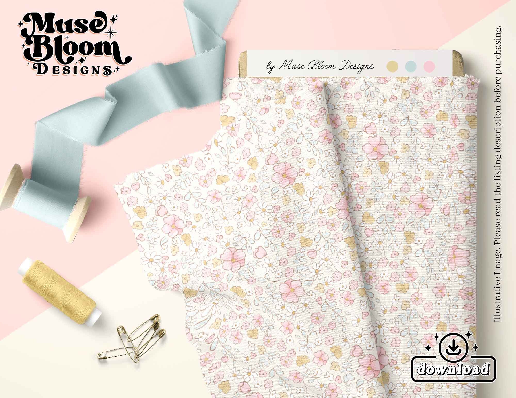 Dainty Floral Repeating Seamless Pattern Design for Fabric - Etsy