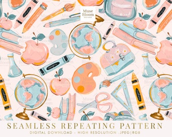 Teacher Seamless Pattern - Etsy