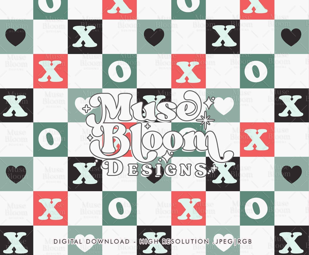 Xoxo Boys Valentines Seamless Pattern Repeating File Sublimation Design ...