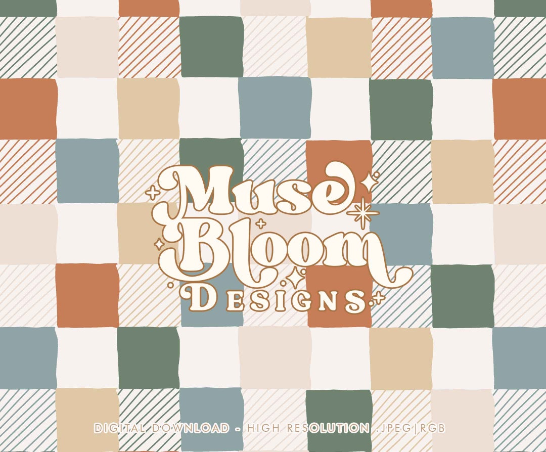 Retro Hand Drawn Checkerboard Plaid Boys Seamless Pattern | Repeating ...