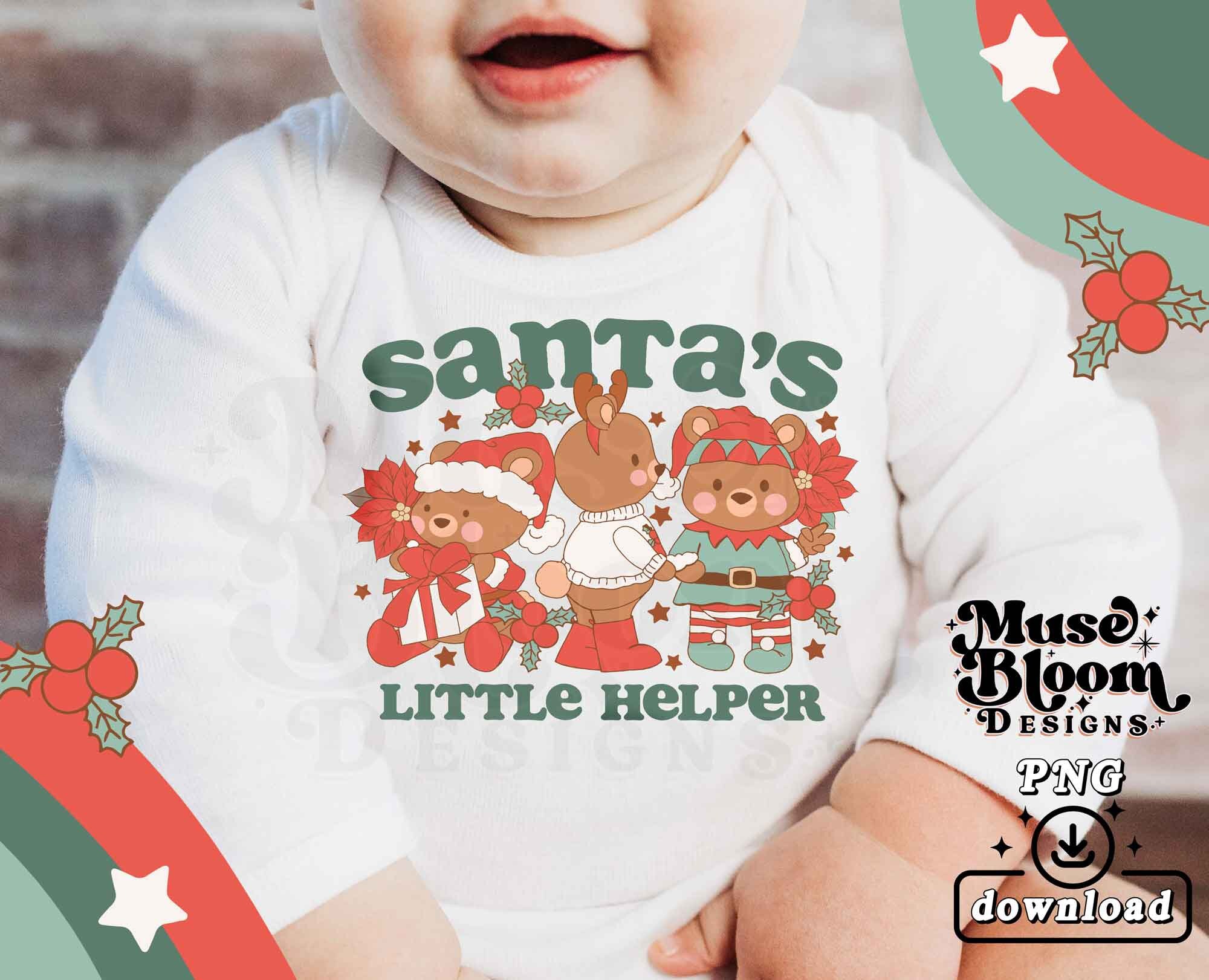 Santa's Little Helper PNG Sublimation Design for Kids - Etsy