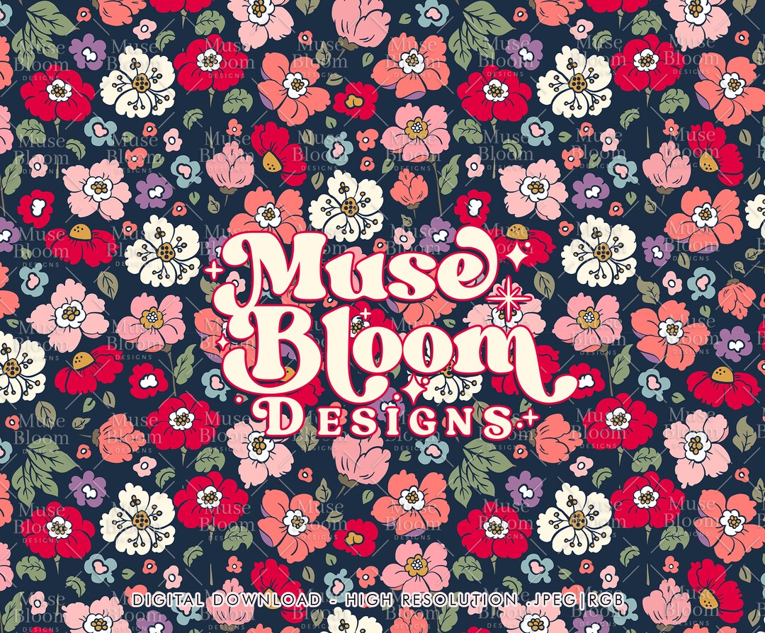 Bloom in Love Floral Seamless Pattern Repeating File for Fabric ...