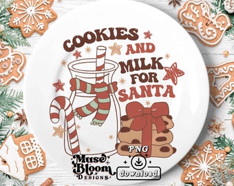 Cookies and Milk for Santa PNG File, Santa Milk and Cookies Png ...