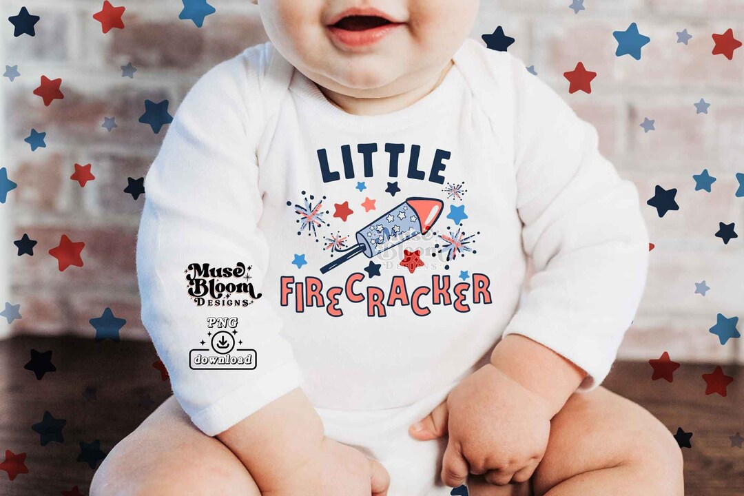 Little Firecracker Kids 4th of July PNG File for Sublimation - Etsy