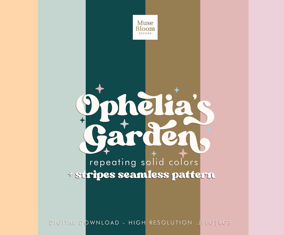 Fall Color Palette Stripes Seamless Pattern (digital Download) - Etsy