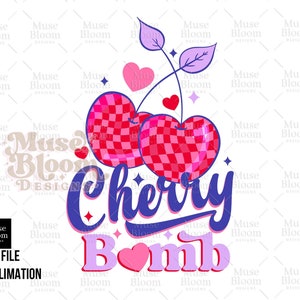 Retro Cherry Bomb PNG Sublimation Design - Etsy