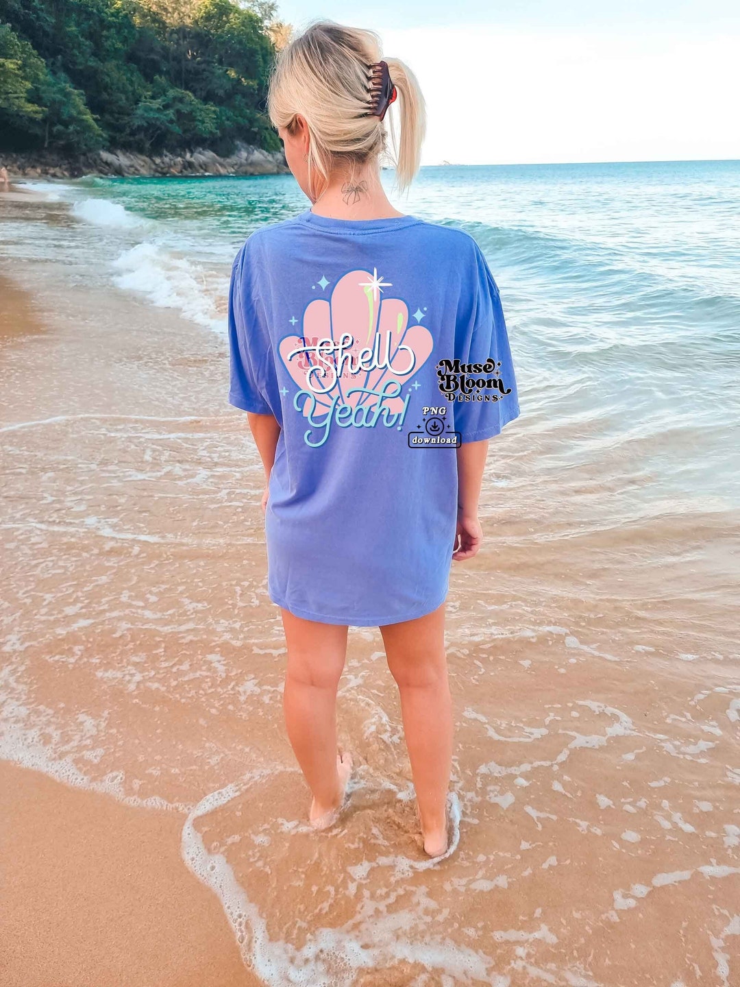 Shell Yeah Beach Life Summer PNG Sublimation Shirt Design - Etsy