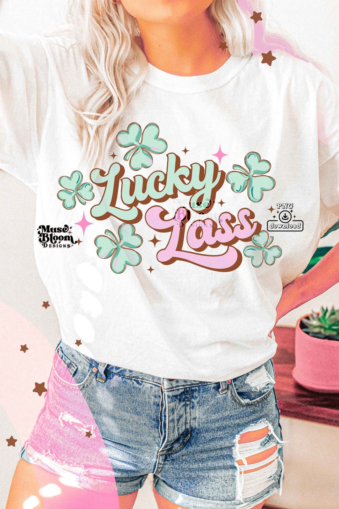 Lucky Lass PNG St Patricks Day Sublimation Design - Etsy