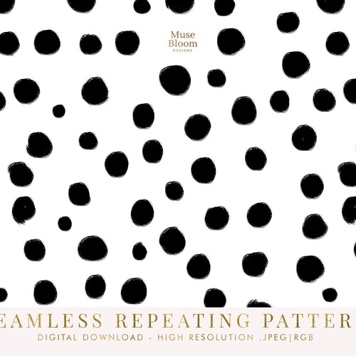Paper, Party & Kids Minimalist Spots Seamless Repeat Pattern for ...