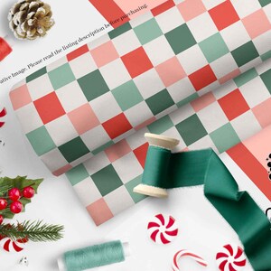 Christmas Checkerboard Seamless Pattern Digital File for Fabric ...