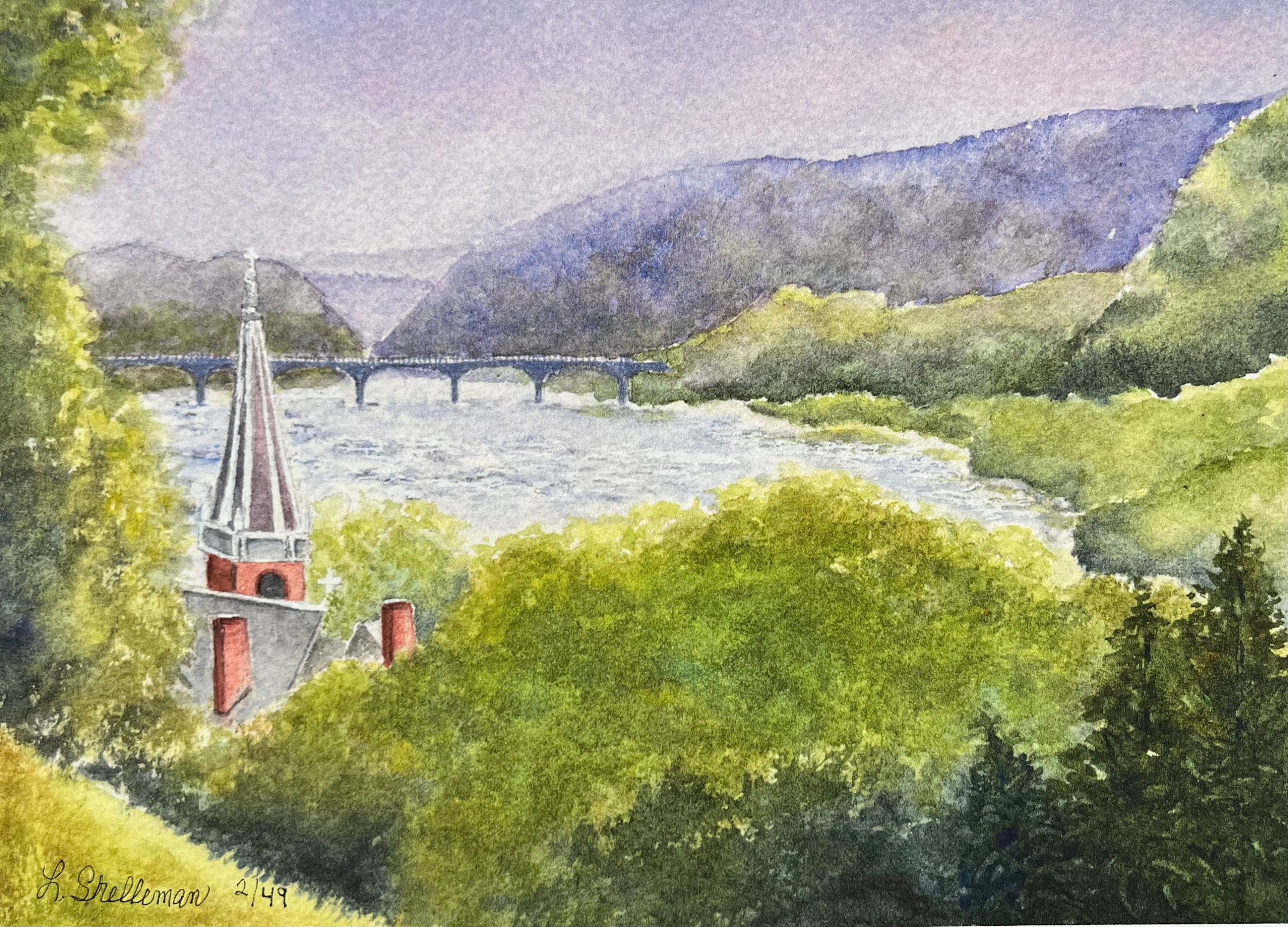 Harper's Ferry WV Watercolor Giclee Print, Harper's Ferry National ...