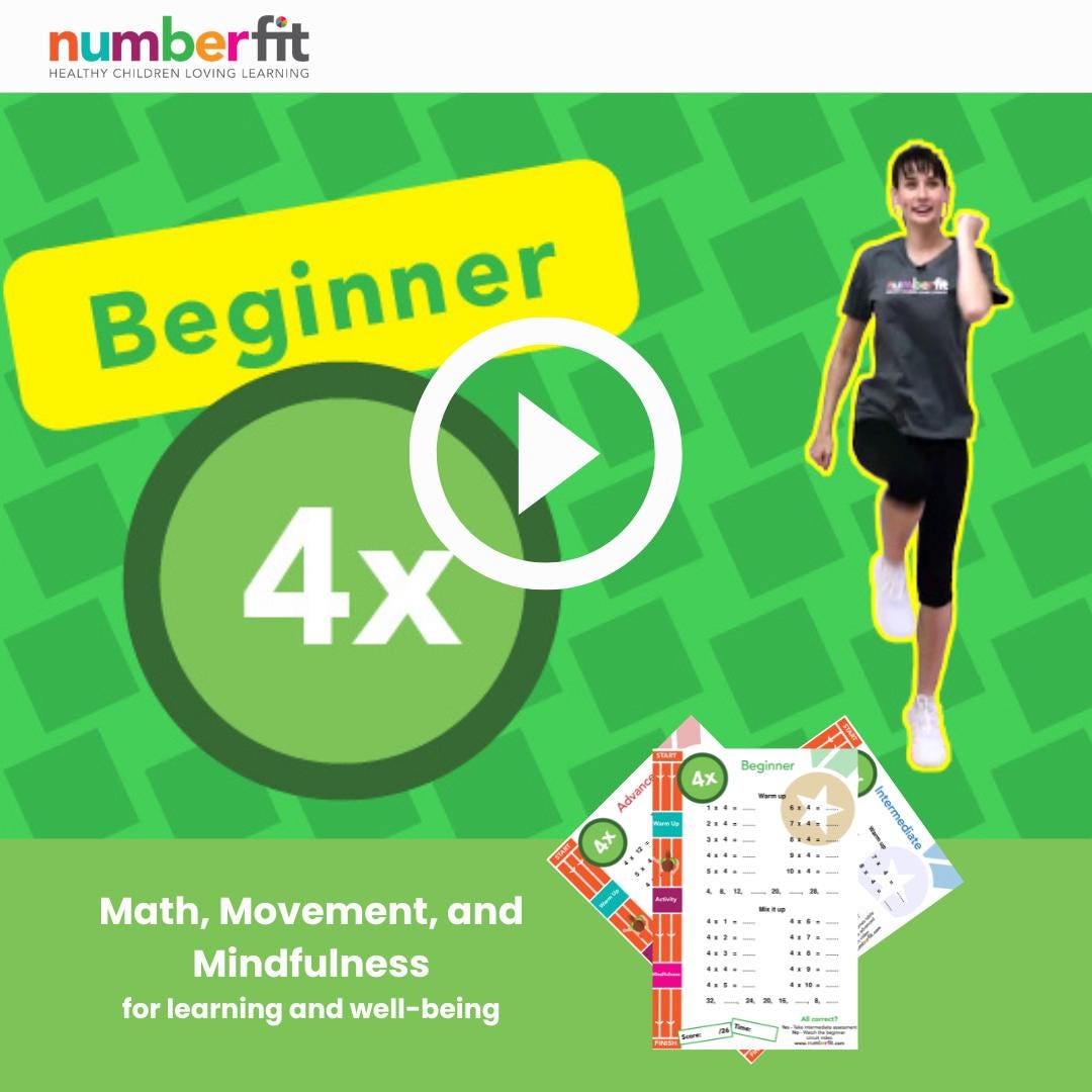 Multiplication Facts Worksheets and Video 4x Times Table Challenge - Etsy