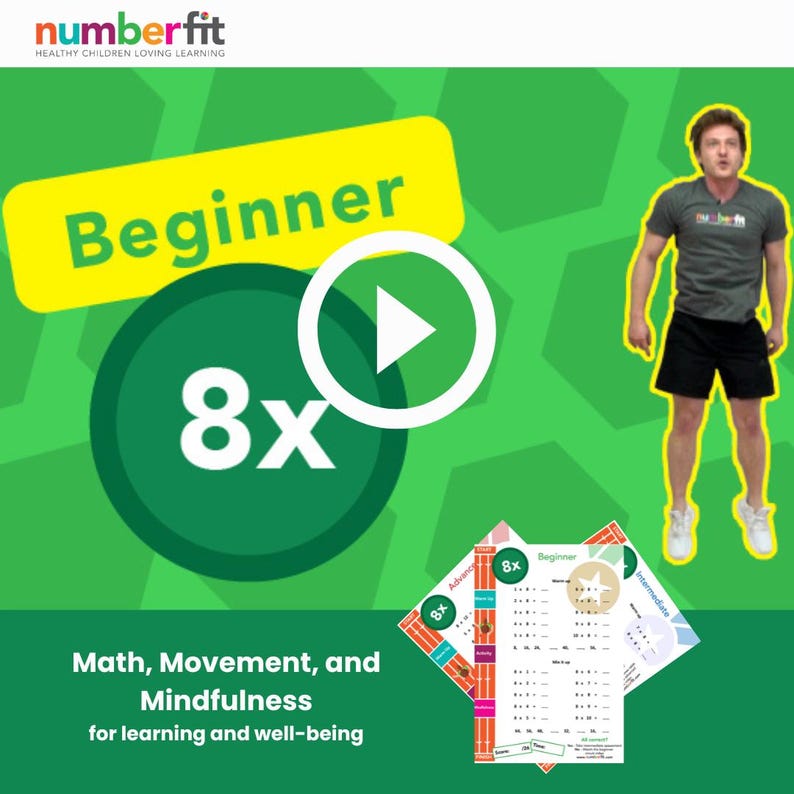 Multiplication Facts Worksheets and Video 8x Times Table Challenge - Etsy
