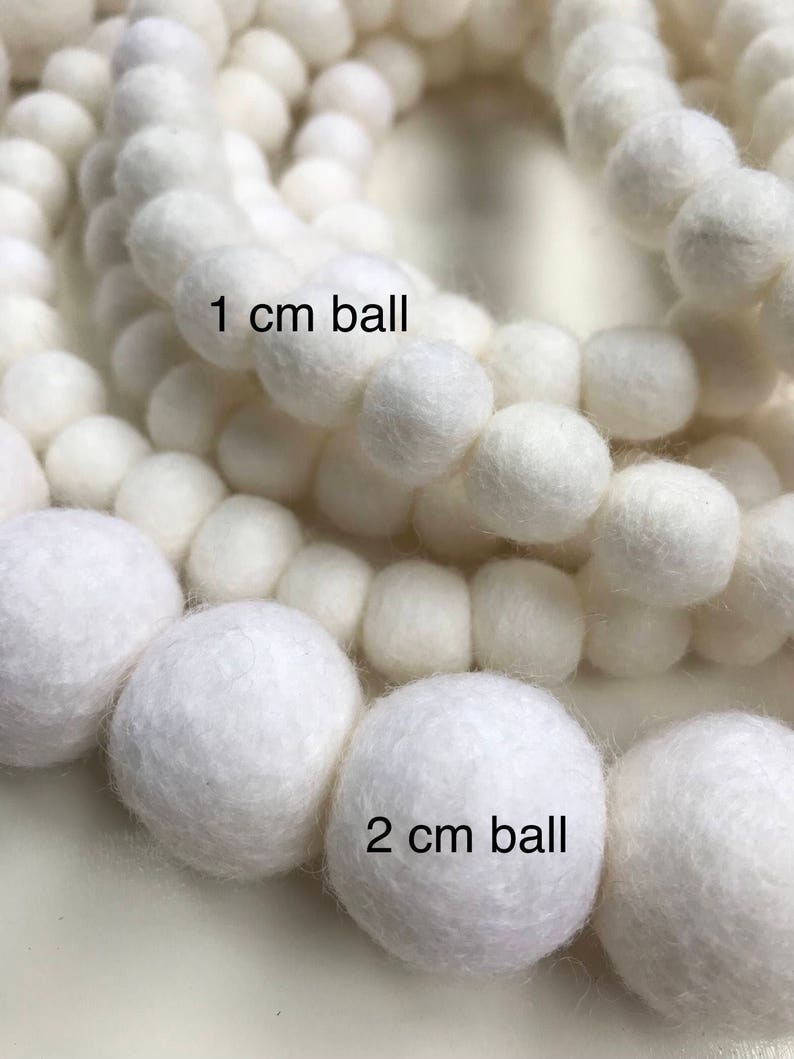 MINI Felt Ball Garland Pom Pom Garland Christmas Garland - Etsy