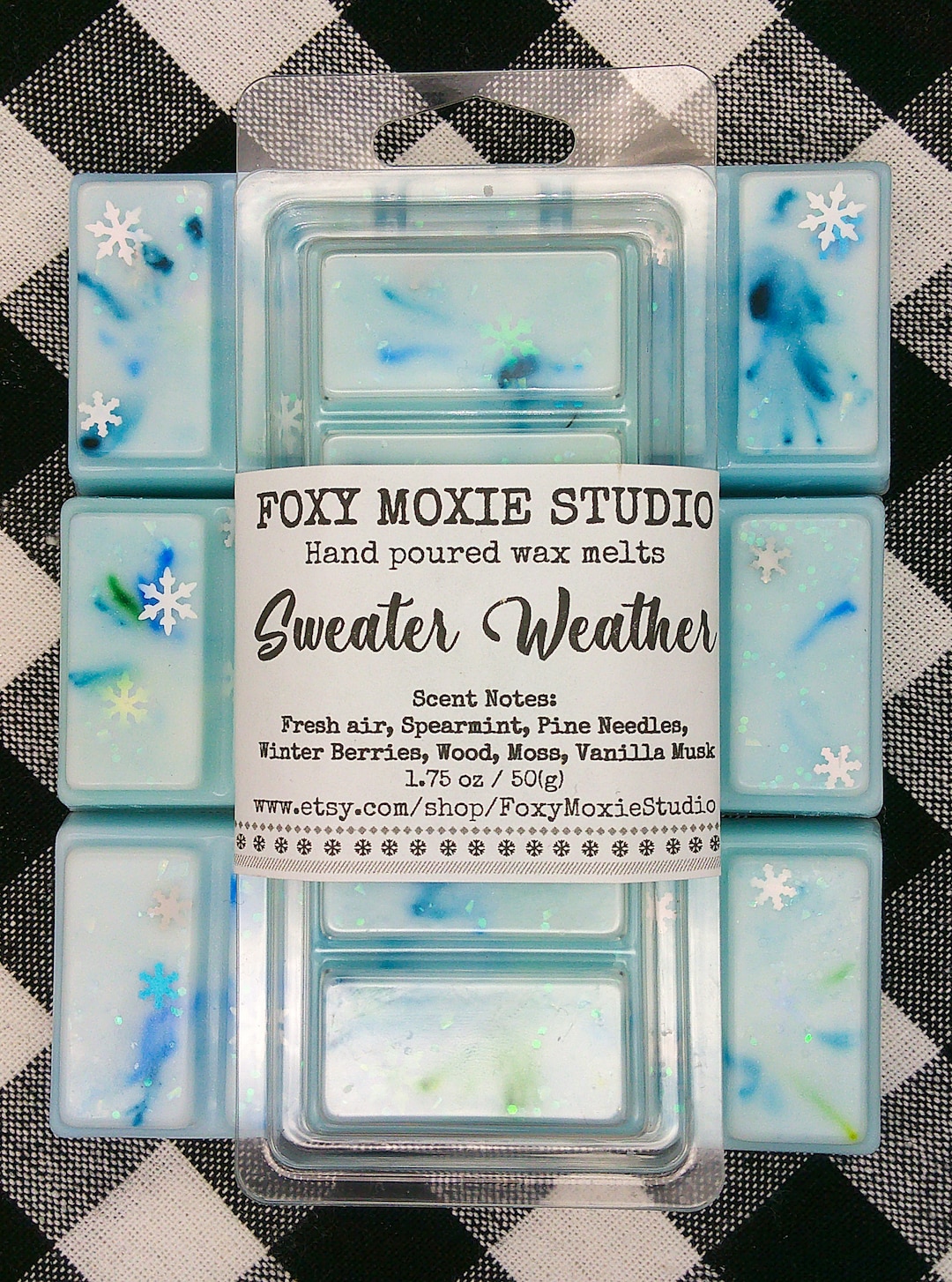 Sweater Weather Snowflake Christmas Holiday Snap Bar Wax Melt, Gift ...