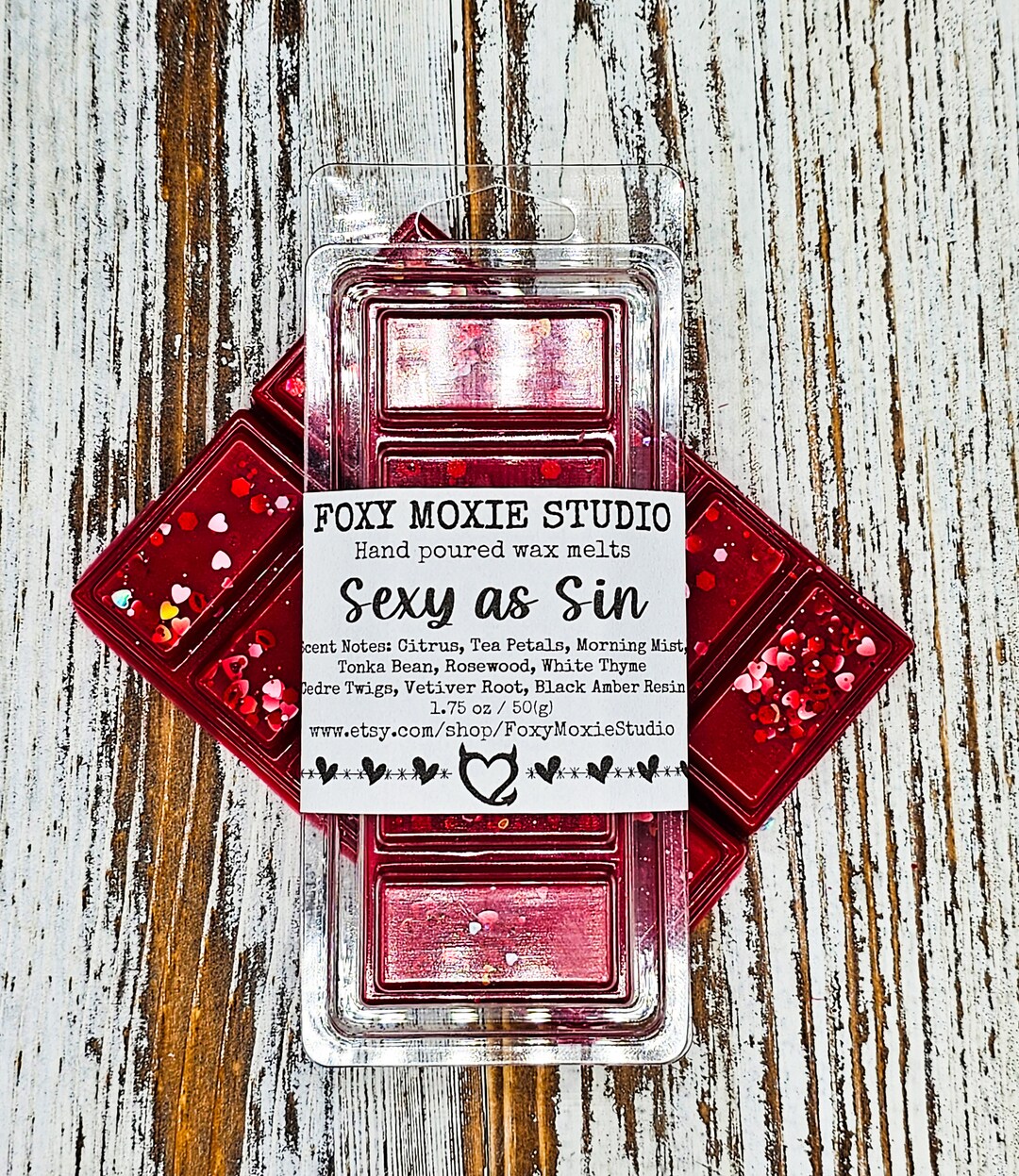 Sexy as Sin Valentine's Day Sparkly Wax Melt Snap Bar Masculine Scent ...