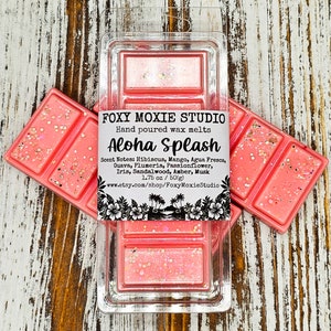 Aloha Splash Tropical Summer Sparkly Snap Bar Wax Melts, Birthday Gift ...