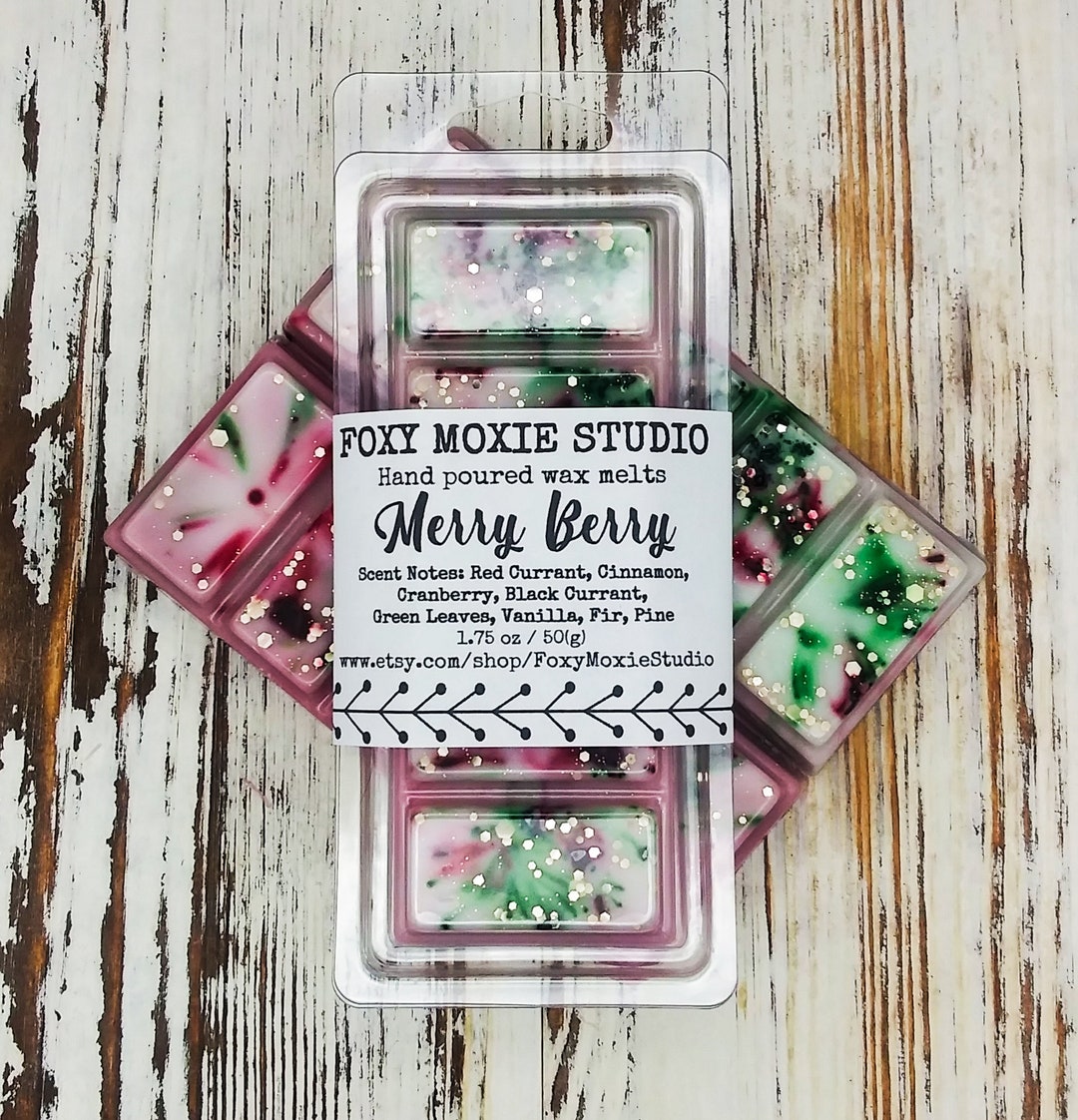 Merry Berry Christmas Berry Scented Sparkly Snap Bar Wax Melts ...