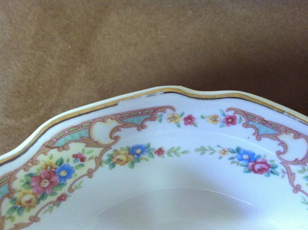 Vintage Mt Clemens China, 'mildred' Pattern, Pastel Florals With Gold ...