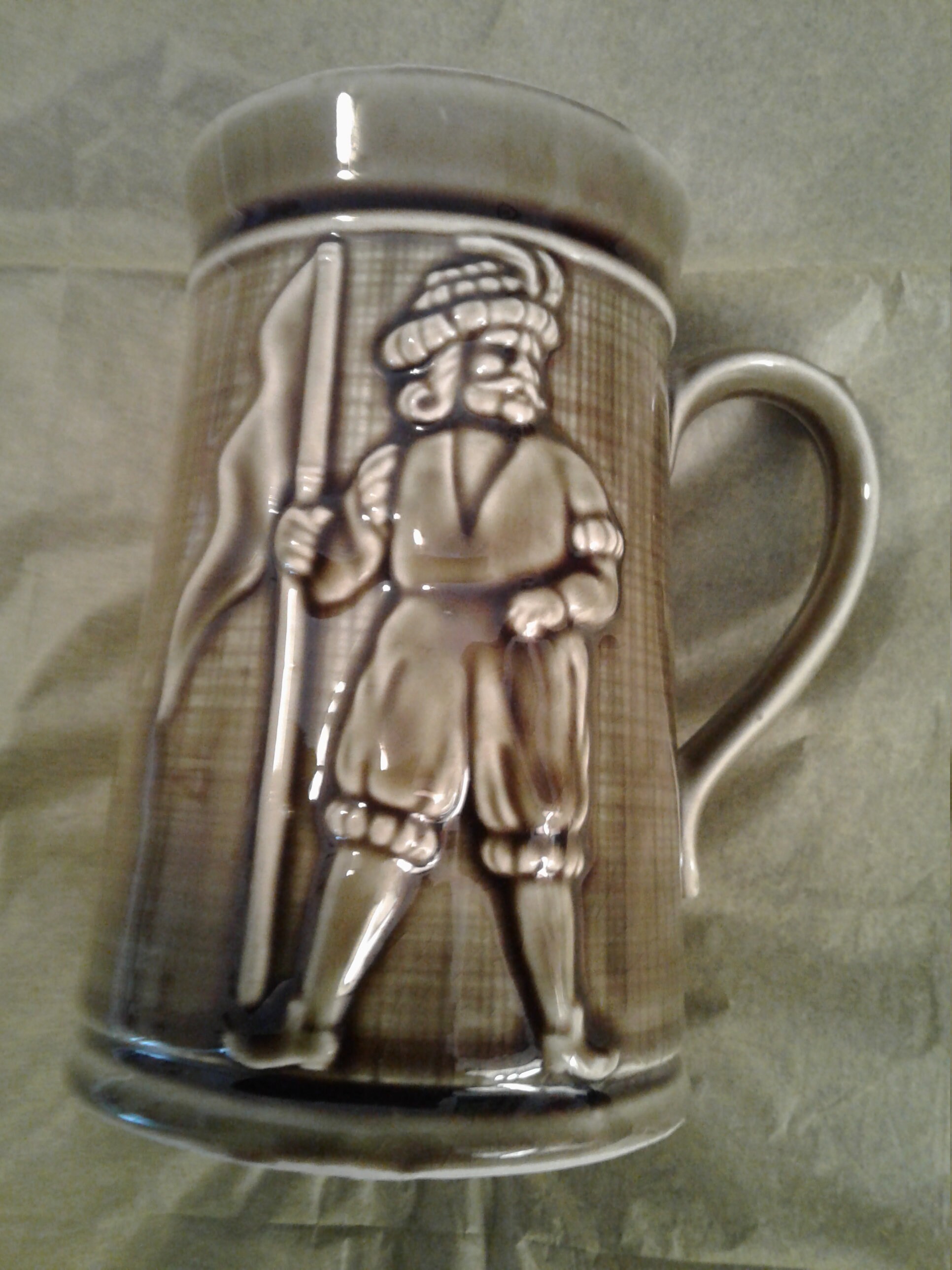 Vintage Ceramic Musketeer Tankards Green and Gold Japan | Etsy