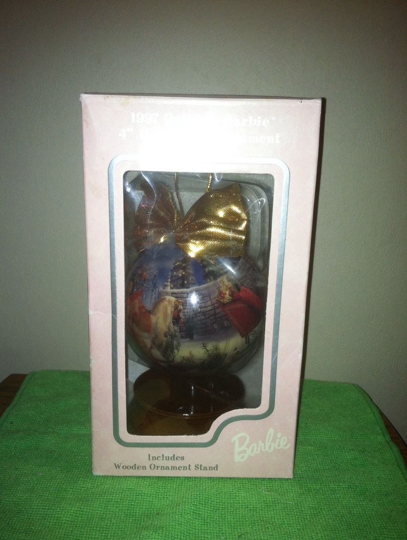 Vintage 1997 Mattel Holiday Barbie Decoupage Xmas Ball, Barbie and ...