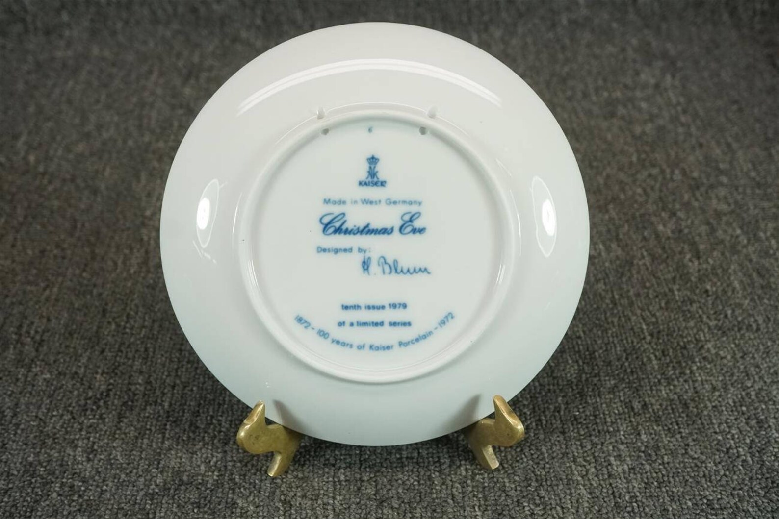 Vintage Kaiser Porcelain Xmas Plate, "christmas Eve", Dated, 1979, West ...