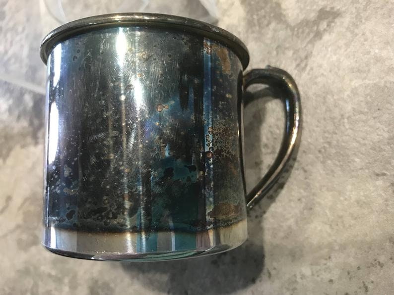 Vintage Oneida Silver Plate Sippy Cup With Plastic Lid Made - Etsy