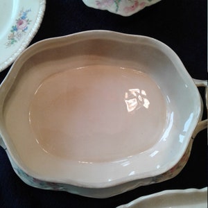 Vintage Homer Laughlin, Mixed Patterns, Pink Roses, 5 Saucers, Lidded ...