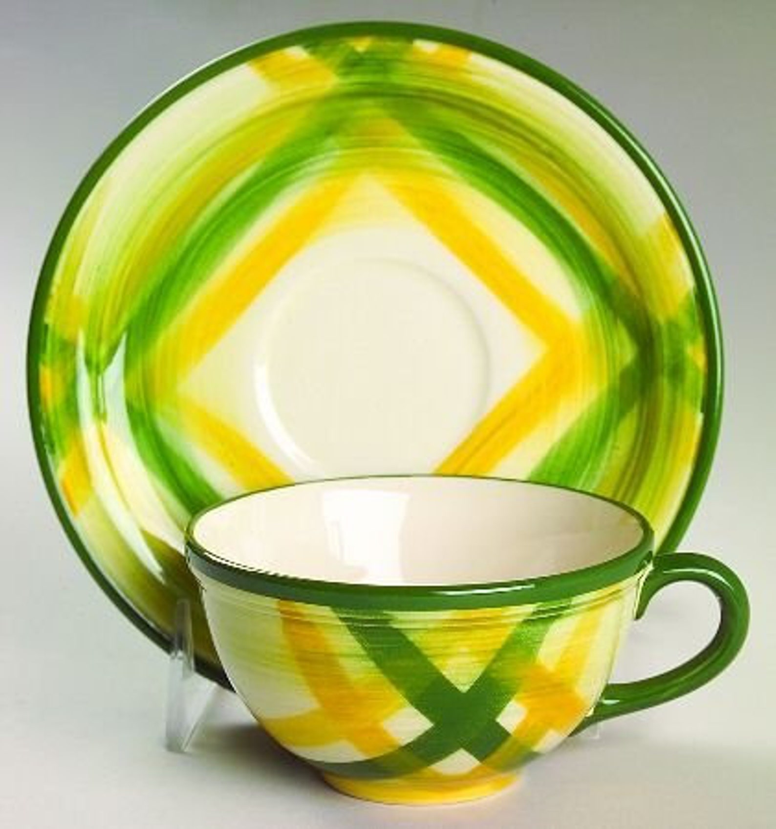 Vintage Vernon Ware green Gingham Pattern 20 - Etsy