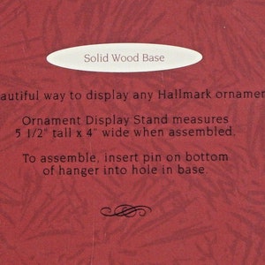 Vintage Hallmark Keepsake, 1990, ornament Display Stand, Mint Condition ...