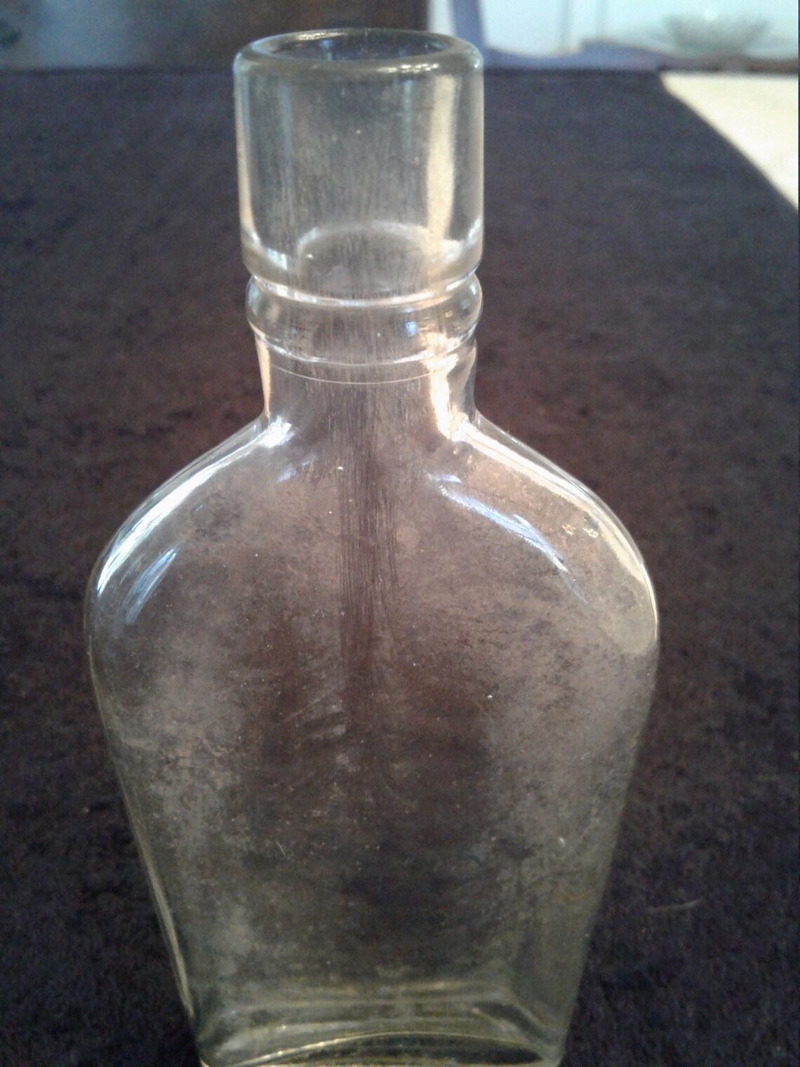 Three Antique Flask Bottles Two Clear One Blue Two Owens | Etsy