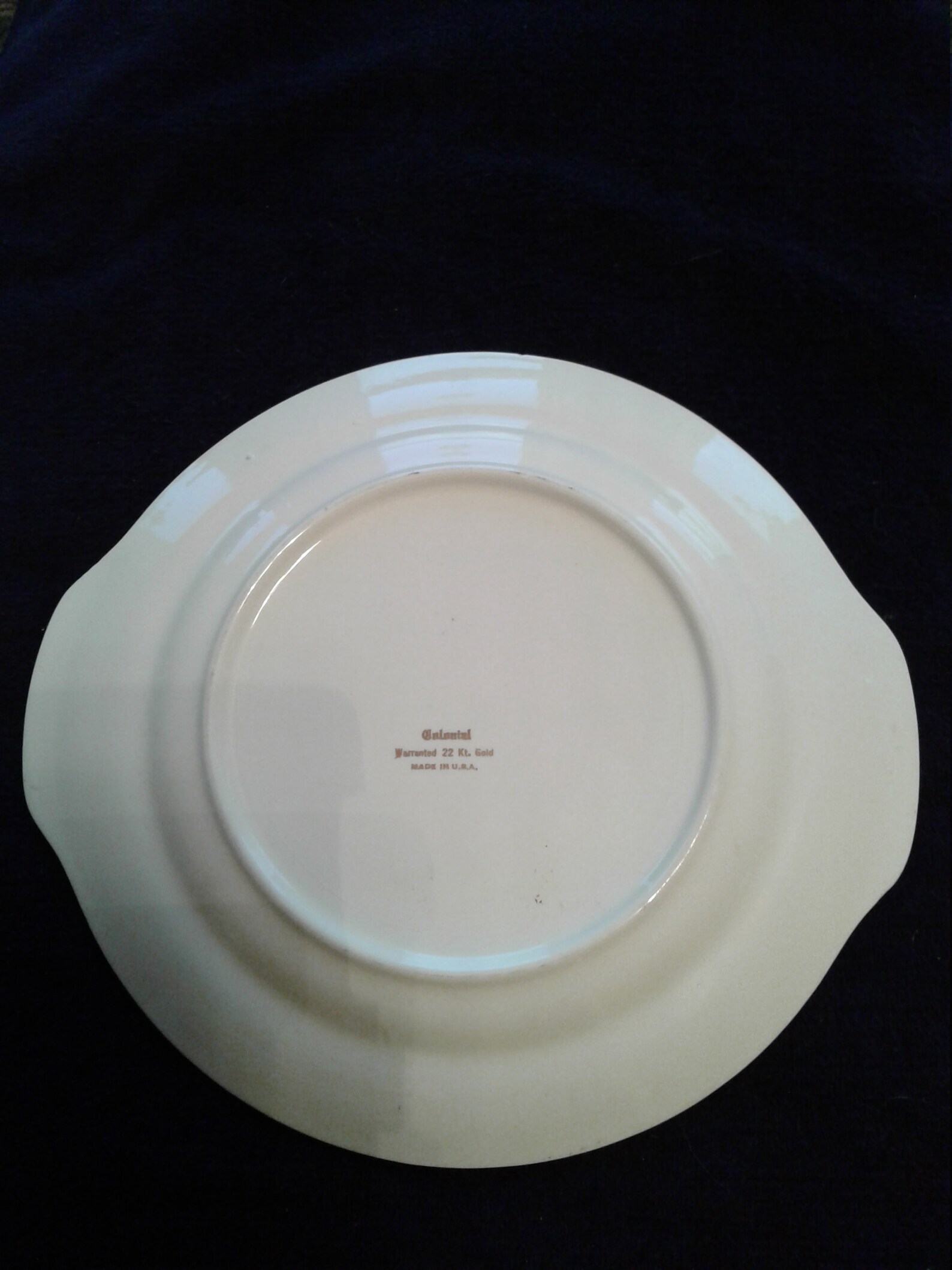 Vintage Cronin "c014 Colonial Couple", 2-handled Cake Platter & Dinner ...