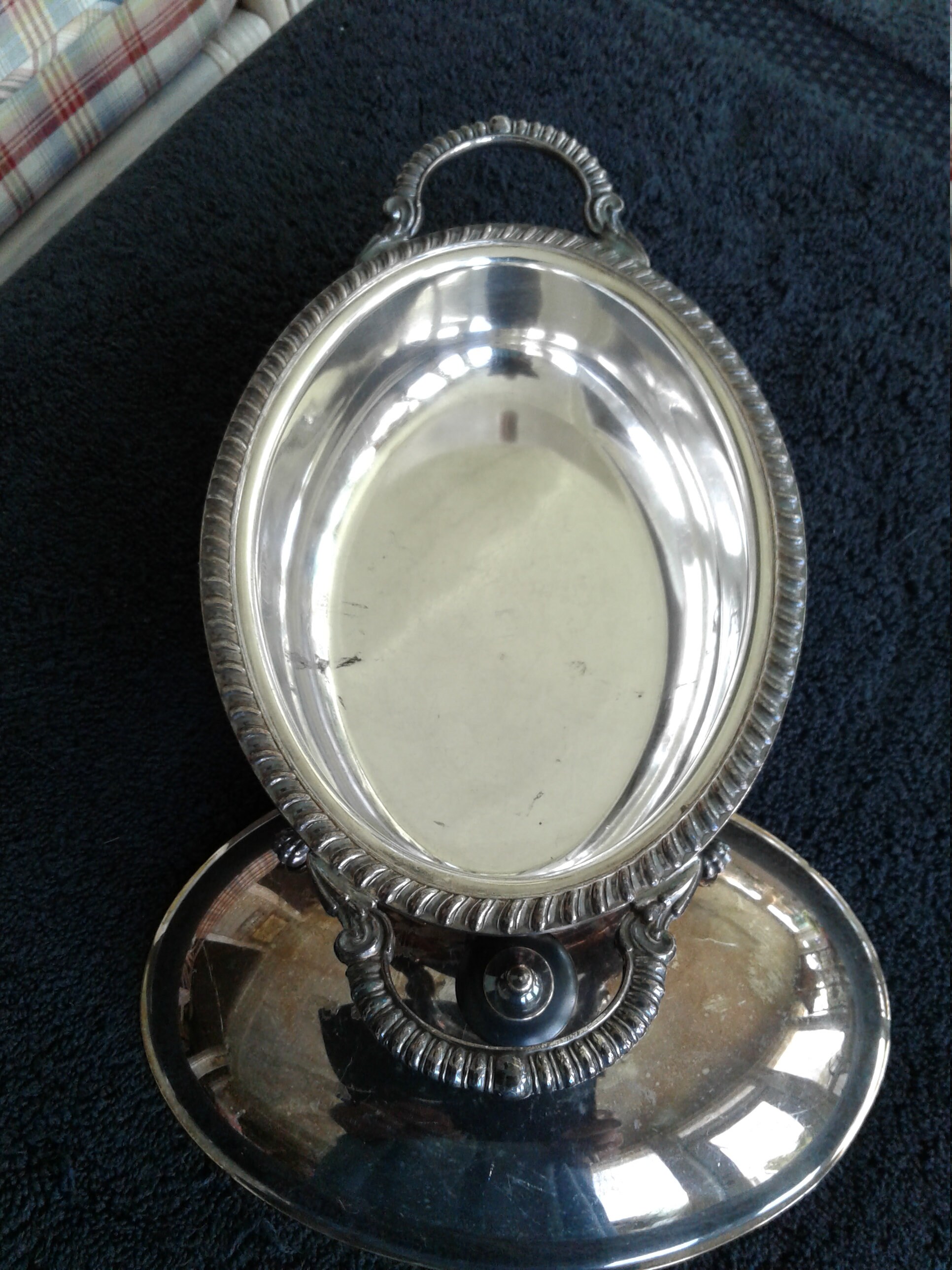 Vintage Crescent Silver Plate Oval Serving Dish Two Handles | Etsy