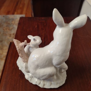 Vintage Rosenthal-netter Porcelain Figurine, "mother and Baby Rabbit ...