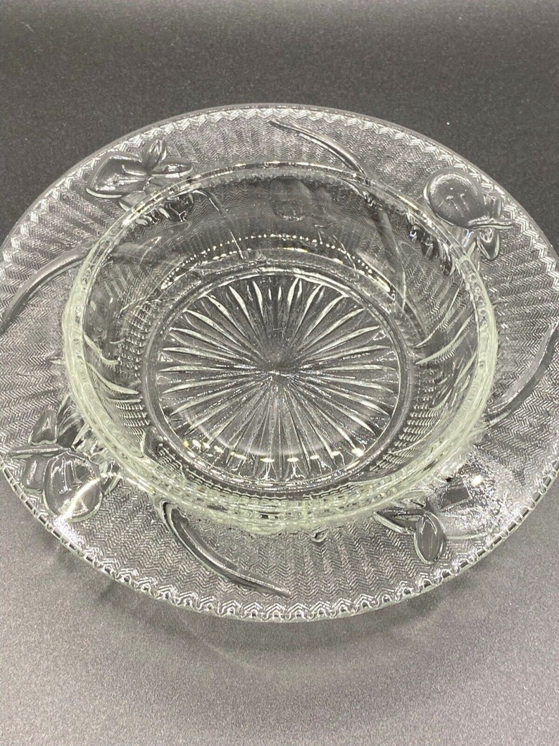 Vintage Depression Glass Butter Dish Iris/herringbone - Etsy