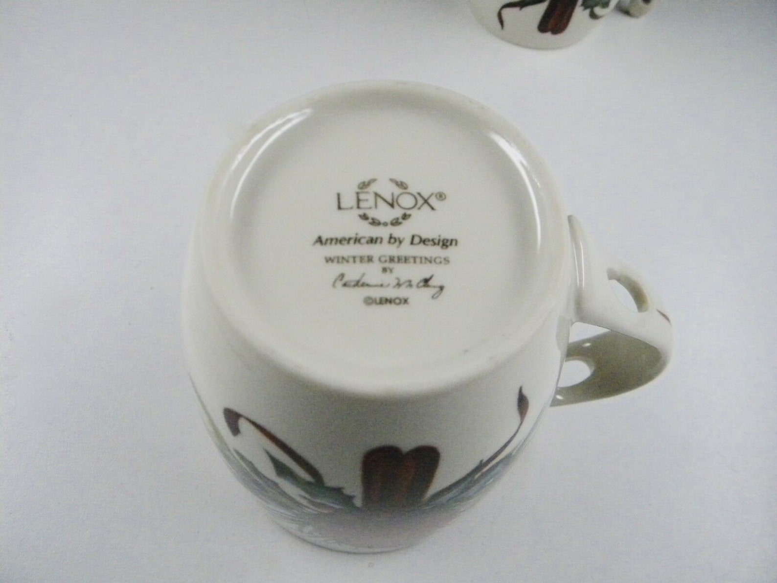 Vintage Lenox Mixed-matched Mugs, Winter Greetings, Winter Song ...