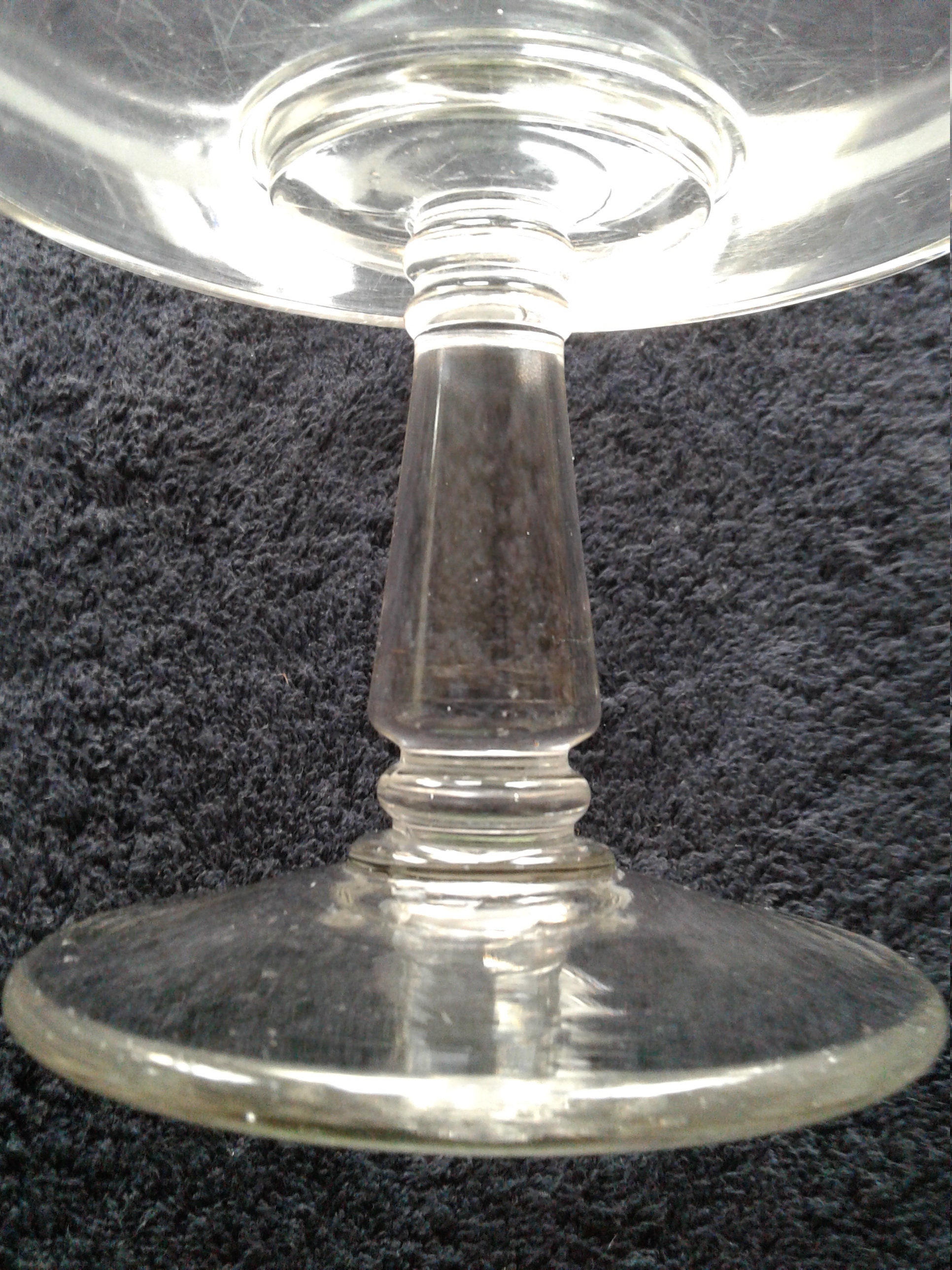 Vintage Crystal Compote Dish Clear Glass Circa 1950s | Etsy