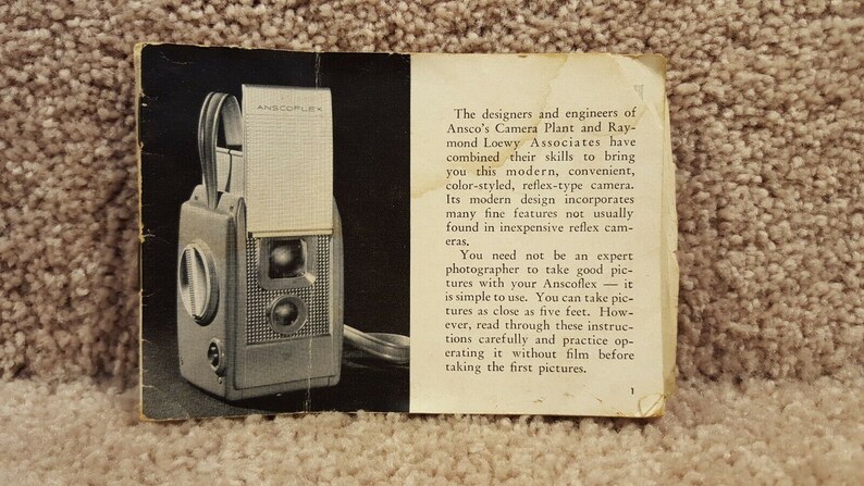 Vintage ANSCOFLEX II Camera, Circa 1954, Made in Binghampton, N.Y ...