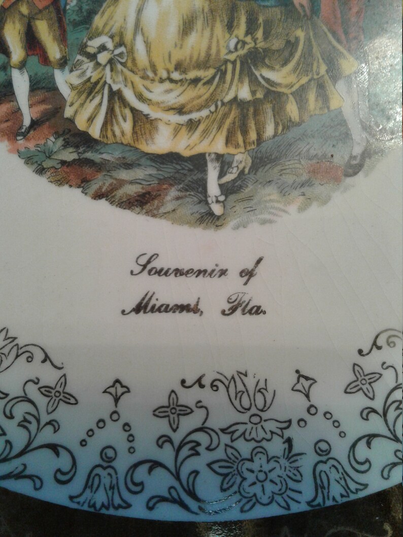 Vintage Sabine China Crest O Gold colonial Couple - Etsy