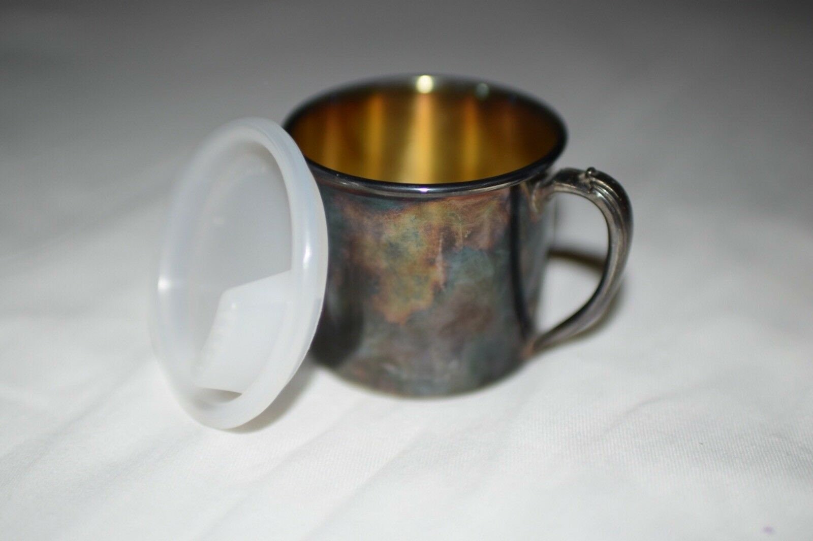 Vintage Oneida Silver Plate Sippy Cup With Plastic Lid Made - Etsy