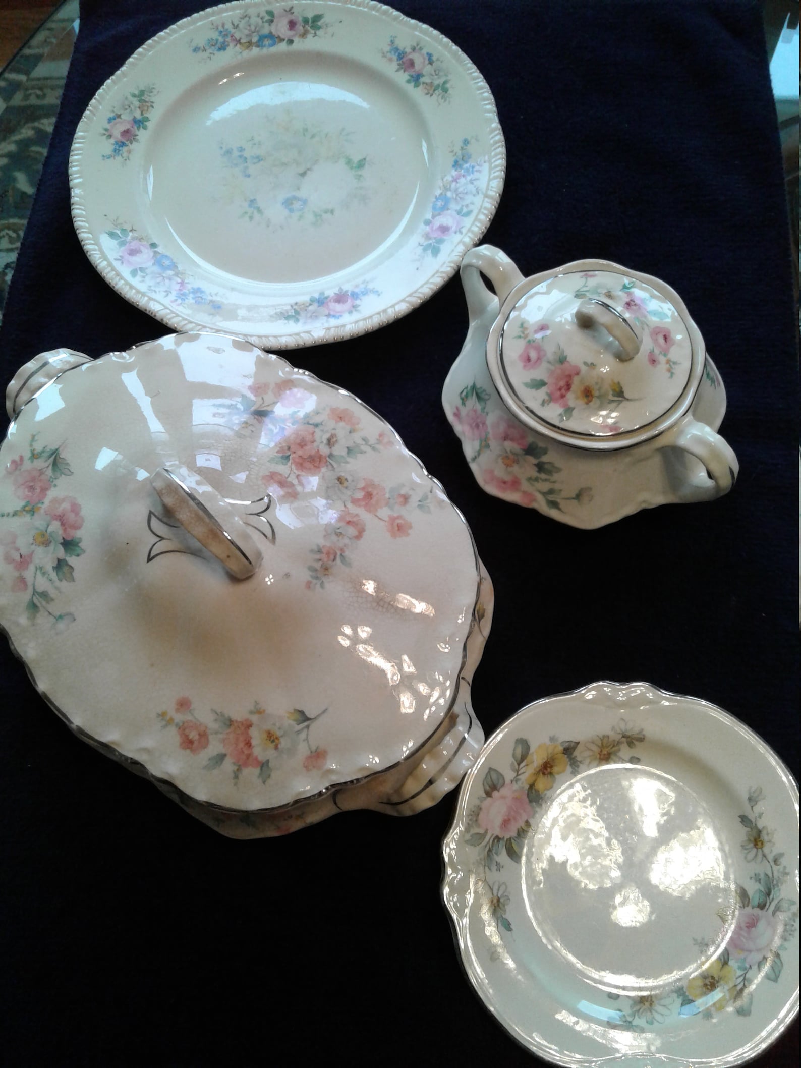Vintage Homer Laughlin Mixed Patterns Pink Roses 5 Saucers - Etsy