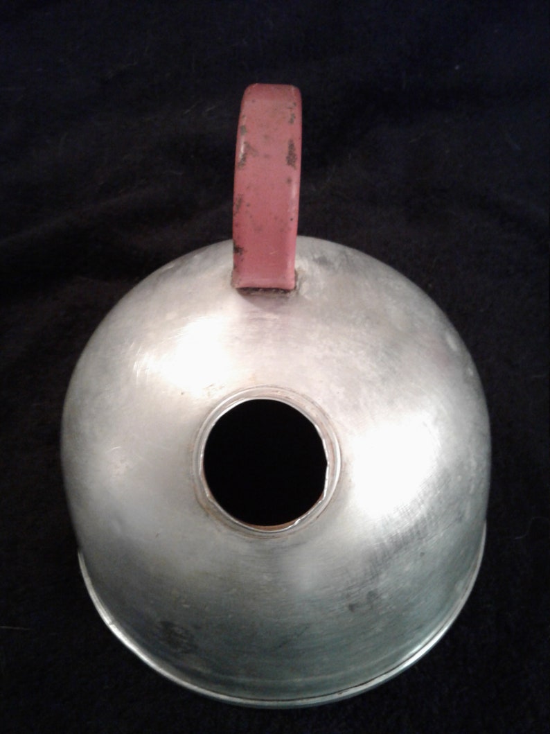 Vintage pure Aluminum Mid Century Kettle With Red - Etsy