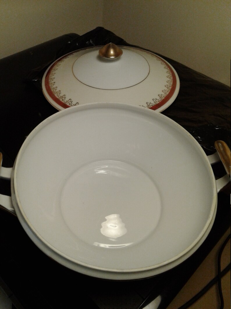Vintage ESCO China, Japan, Lidded Serving Bowl With Two-open Handles ...